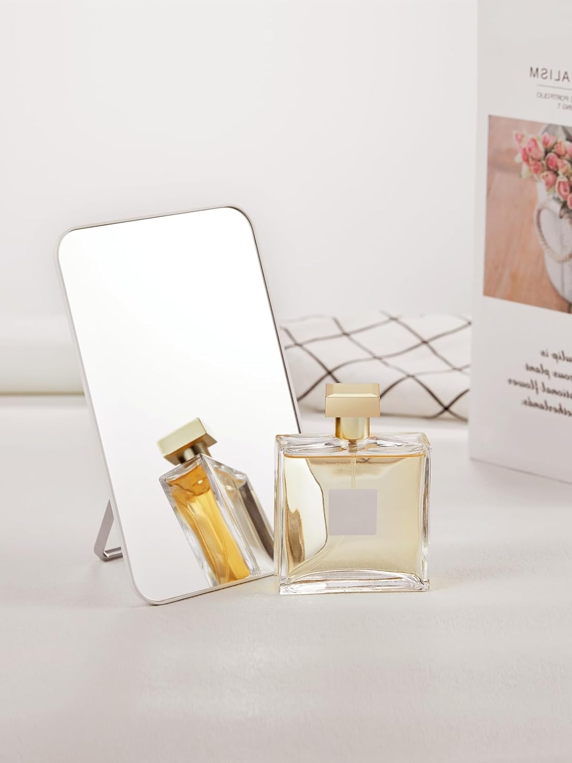 True Mirror OMIRO Desk Makeup Mirror, 8 X 5 Inches Table Mirror With ...